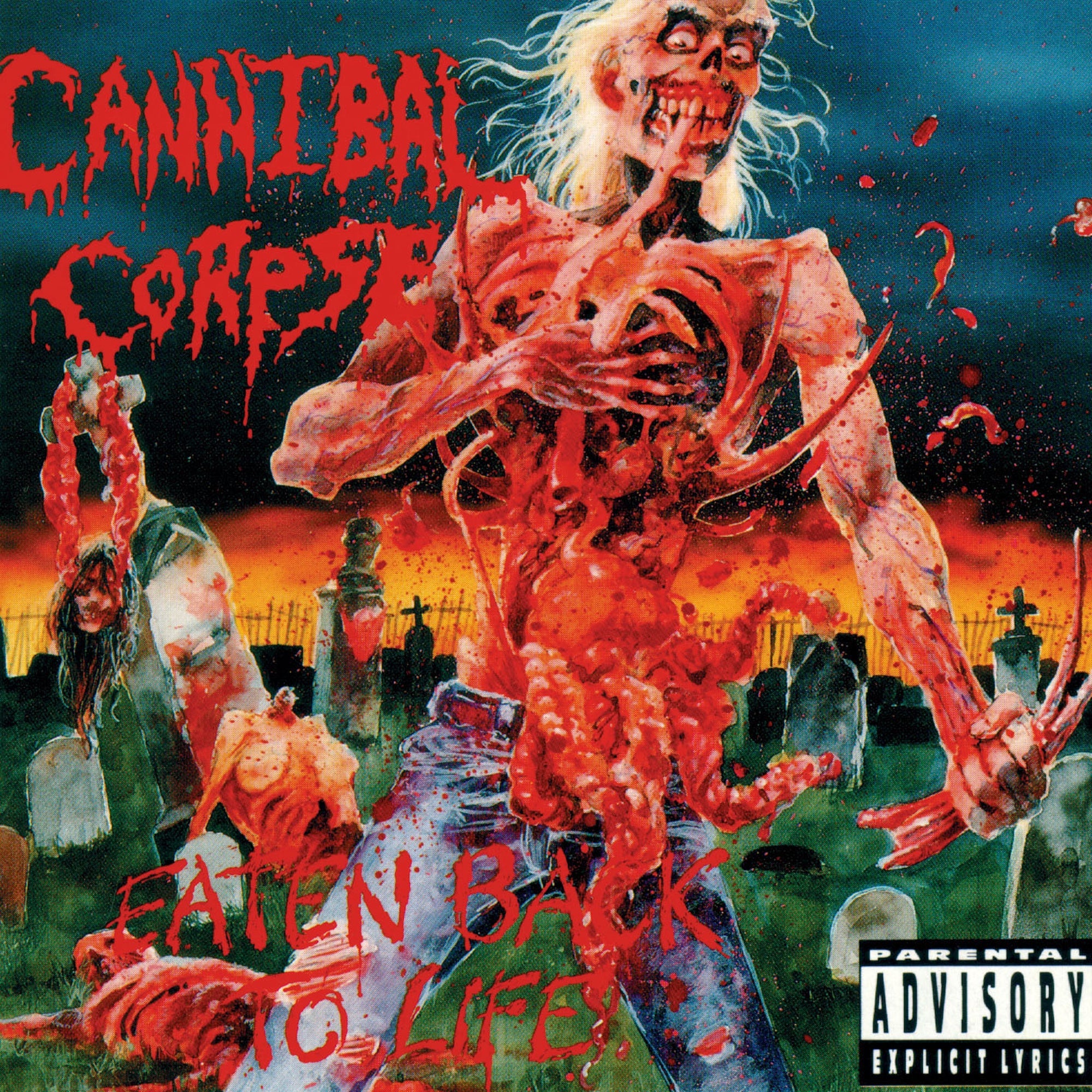 CANNIBAL CORPSE EATEN BACK TO LIFE LP Blue Smoke Vinyl CANNIBAL CORPSE EATEN BACK TO LIFE LP Blue Smoke Vinyl