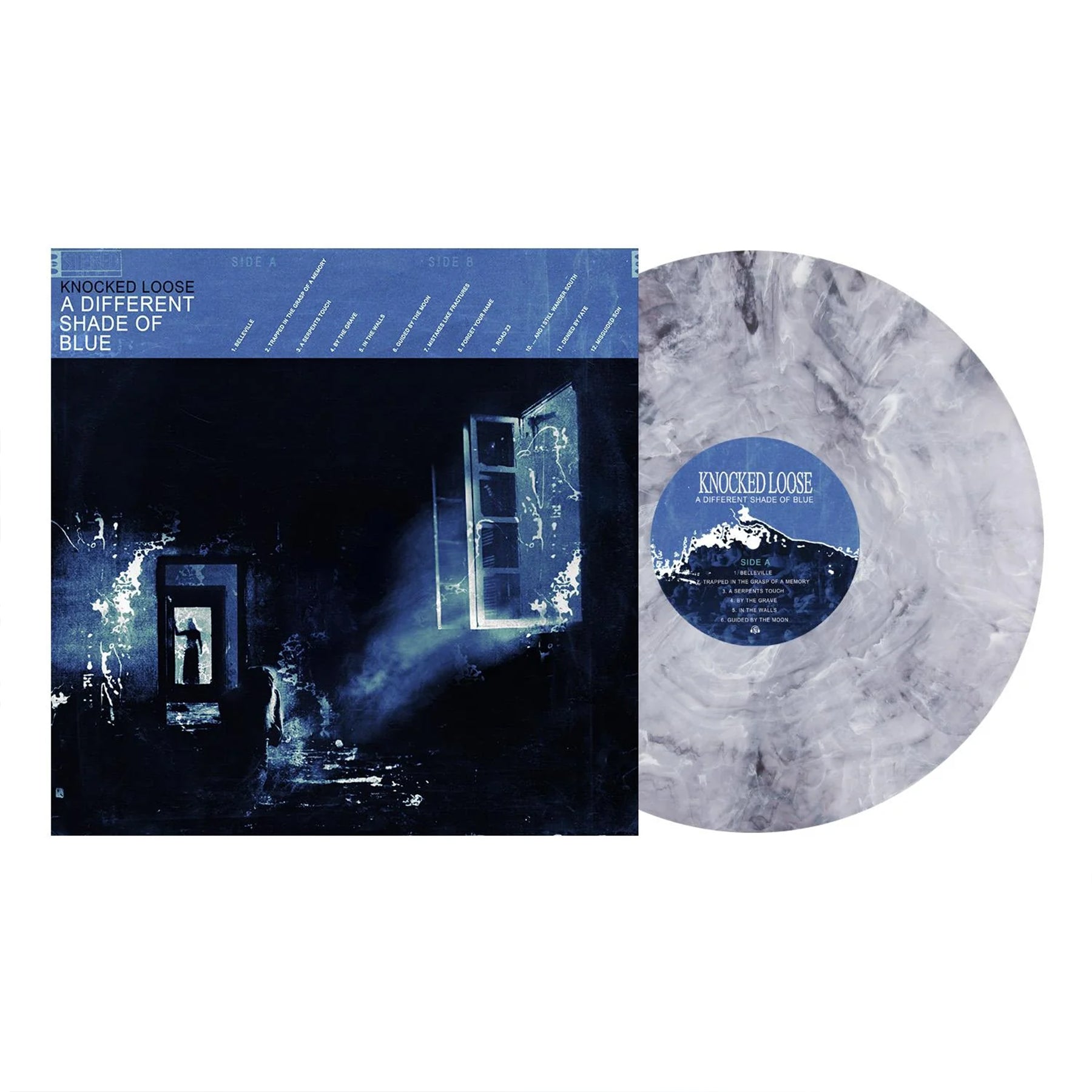KNOCKED LOOSE 'A DIFFERENT SHADE OF BLUE' LP (Bleach Deluxe Marble Vin