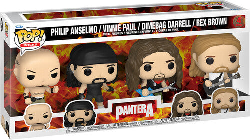 PANTERA -- FULL BAND 4 PACK FUNKO POP! ROCKS FIGURE SET